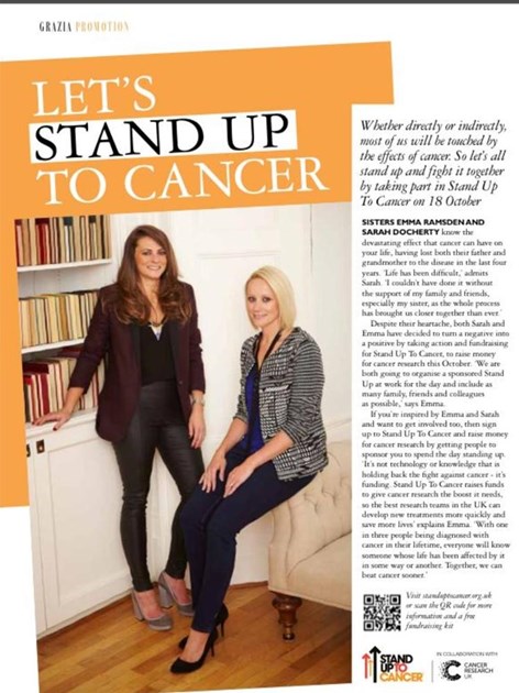 Sarah Docherty is fundraising for Stand Up To Cancer - a Cancer ...