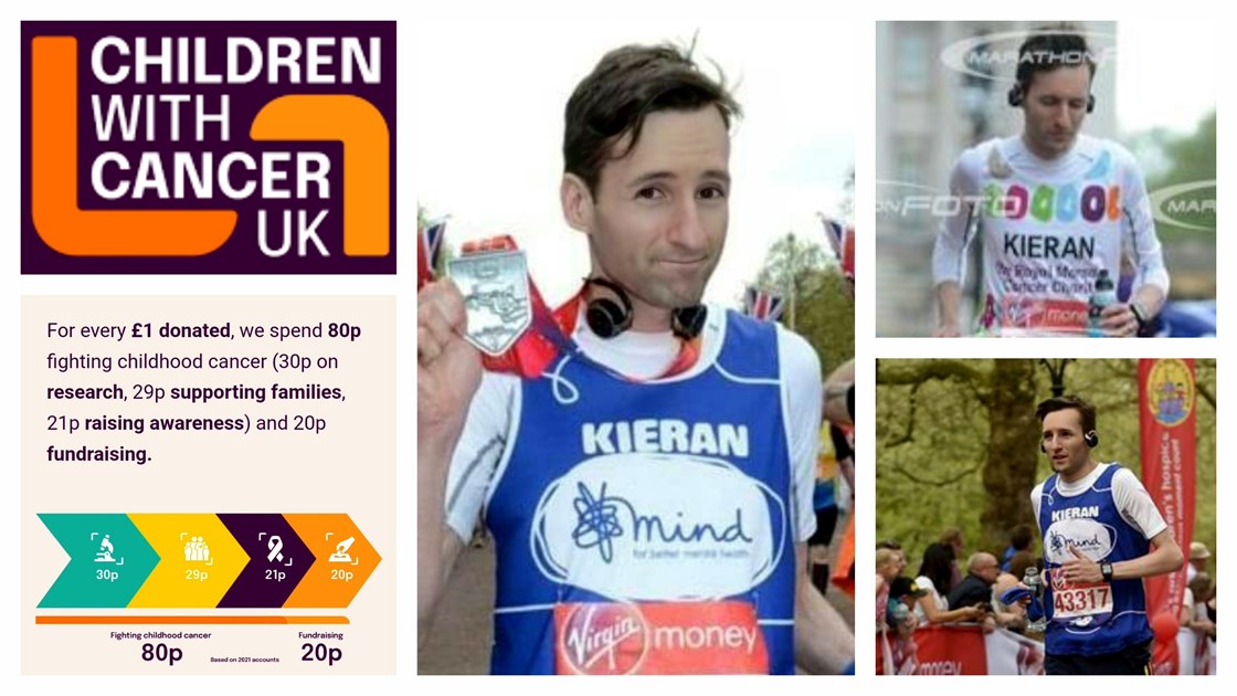 KIERAN MILLER is fundraising for Children with Cancer UK