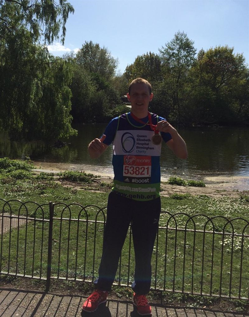 Simon Poole is fundraising for Queen Elizabeth Hospital Birmingham Charity