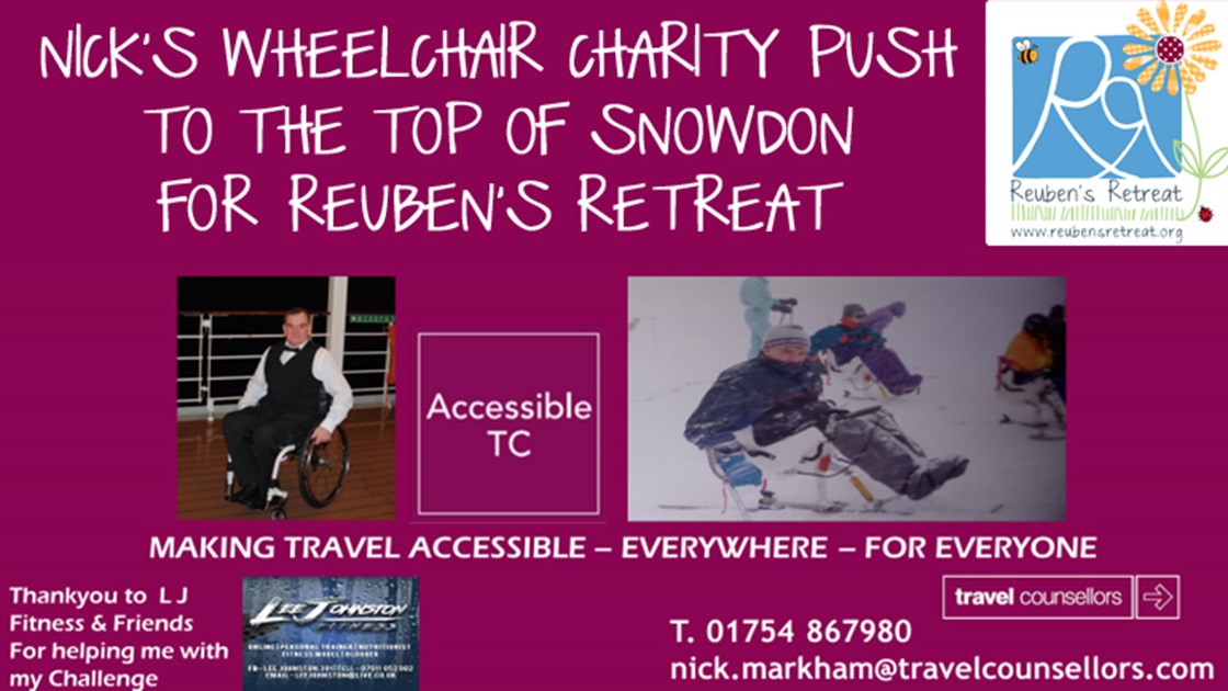 Nick Markham is fundraising for Reuben's Retreat