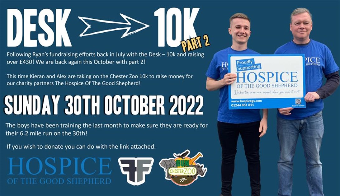 kieran Broster is fundraising for Hospice of the Good Shepherd