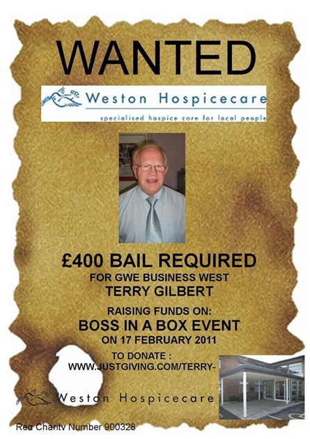 Terry Gilbert is fundraising for Weston Hospicecare