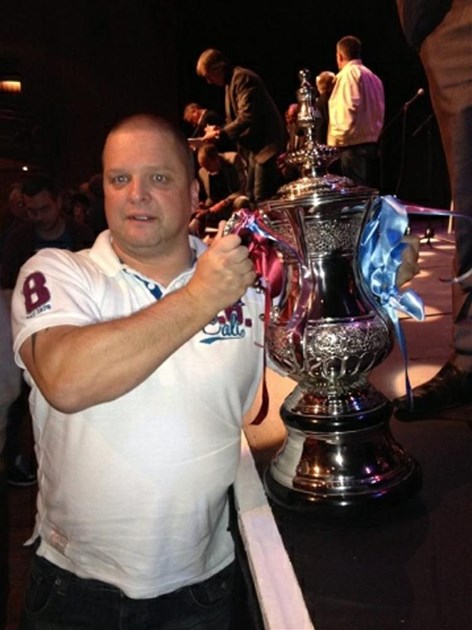 Andrew Atwell is fundraising for Cancer Research UK’s Bobby Moore Fund