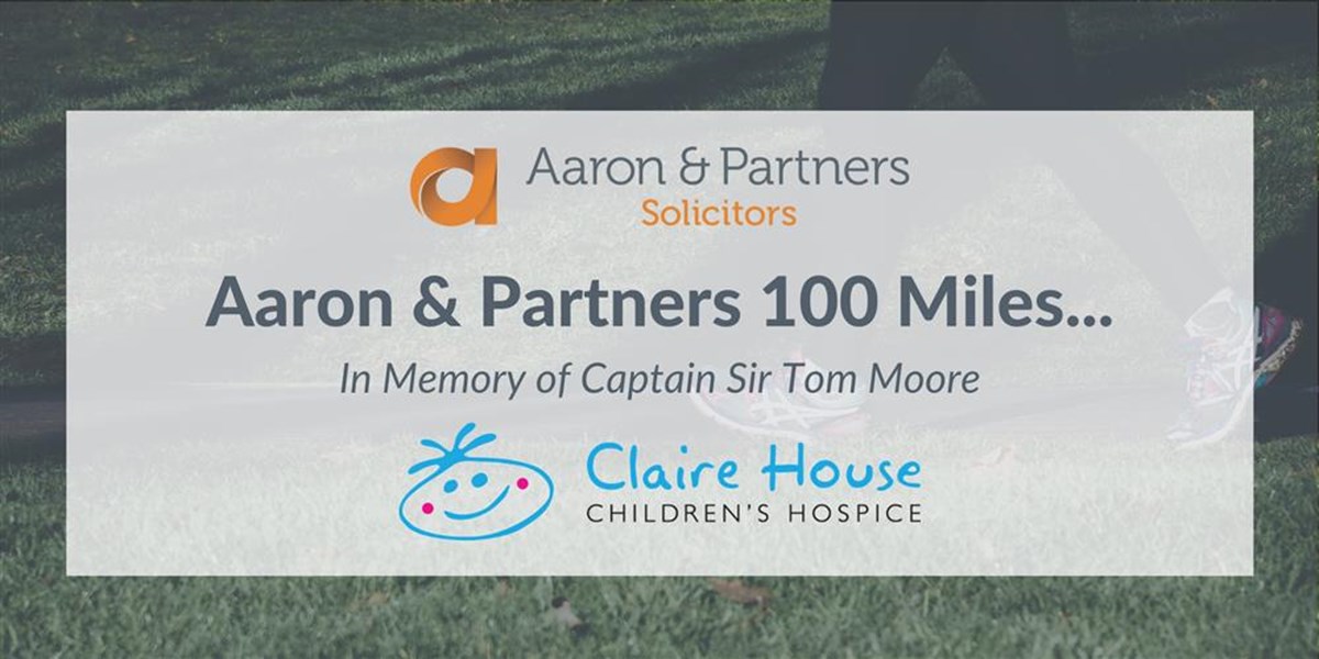 Aaron & Partners LLP is fundraising for Claire House Children's Hospice