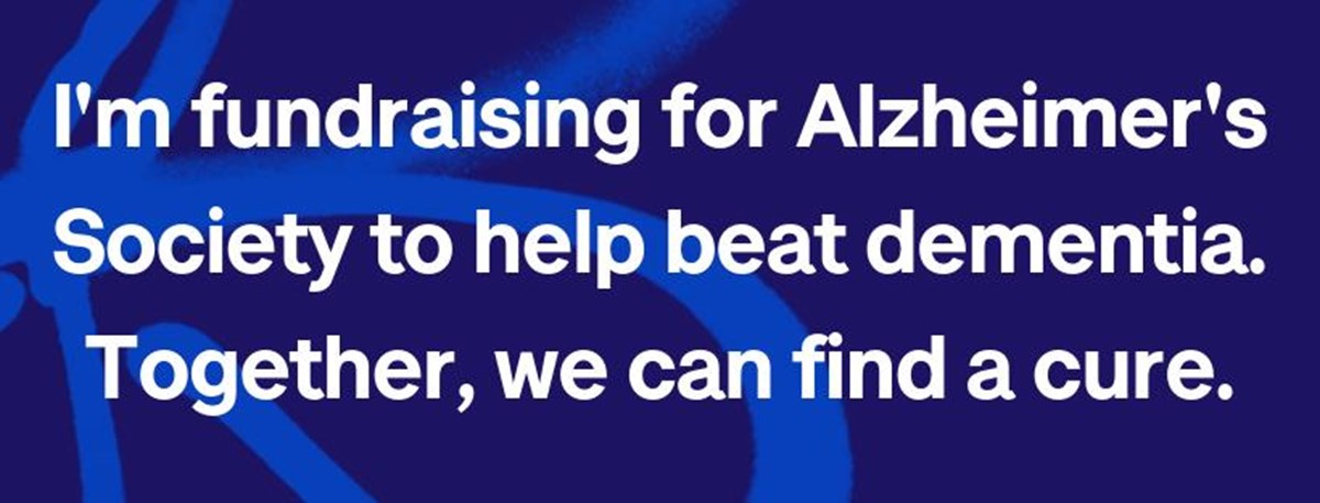 Sam Heathcote is fundraising for Alzheimer's Society
