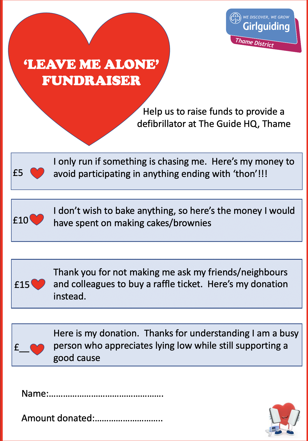 "Defib-leave-me-alone Fundraiser" for a new Defibrillator - JustGiving