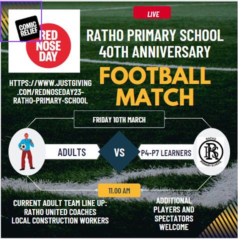 Ratho Primary School is fundraising for Comic Relief Ratho Primary School is fundraising for Comic Relief