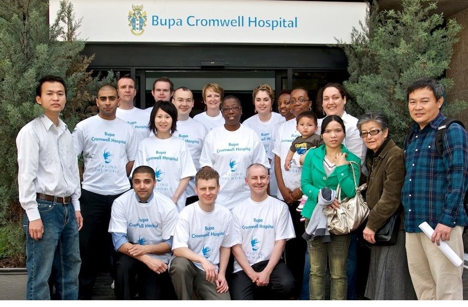 Team Bupa Cromwell Hospital is fundraising for Facing the World