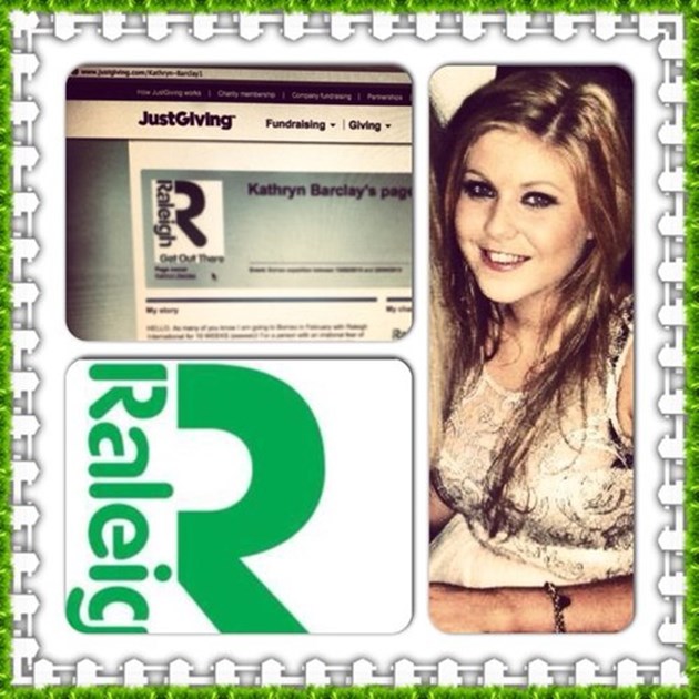 Kathryn Barclay is fundraising for Raleigh International Trust