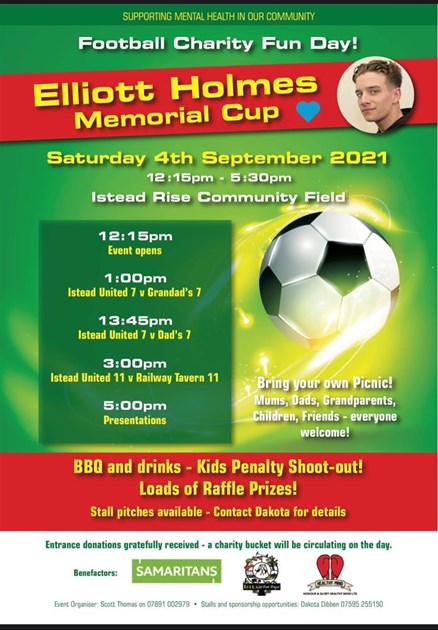 Istead United Colts Football Club is fundraising for Samaritans