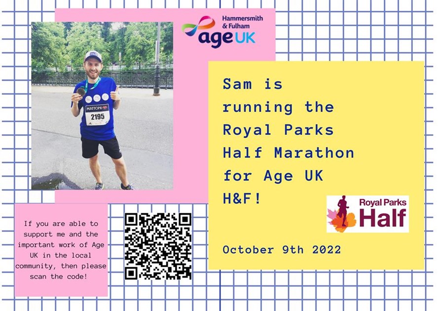 Sam Norris is fundraising for Age UK Hammersmith and Fulham