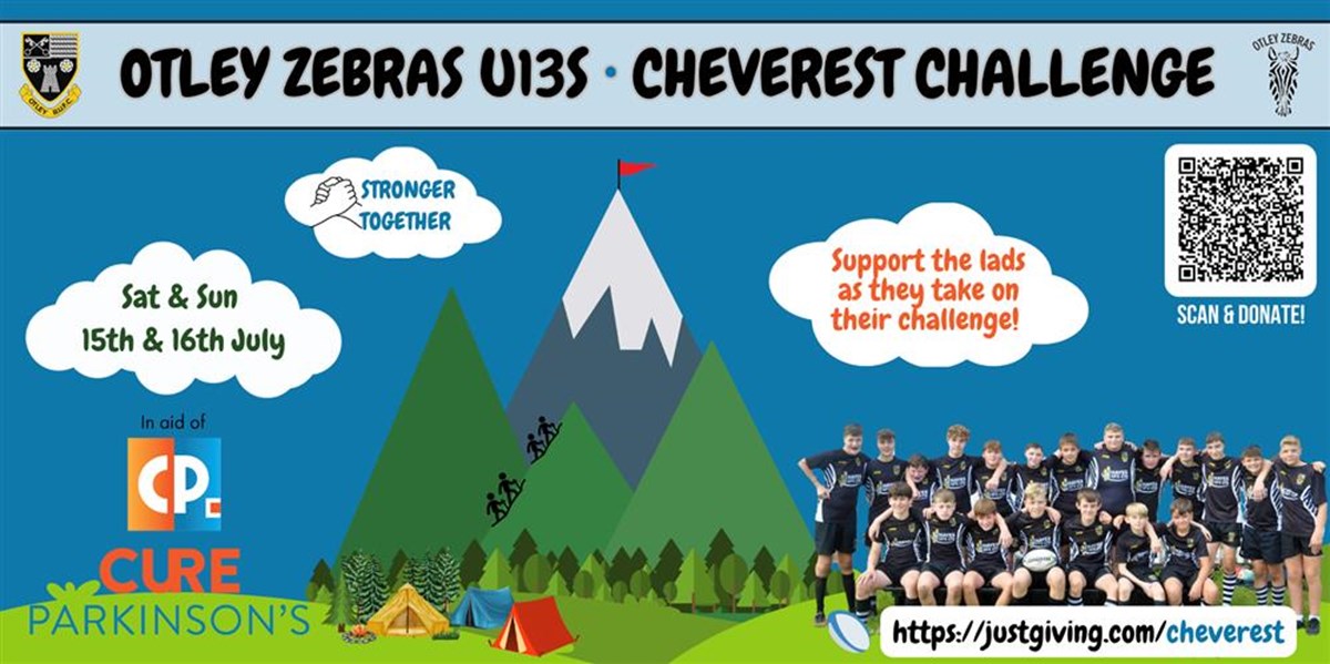 Otley Zebras Under Thirteens is fundraising for Cure Parkinson’s