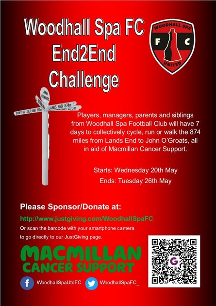 Woodhall Spa United Football Club is fundraising for Macmillan Cancer ...