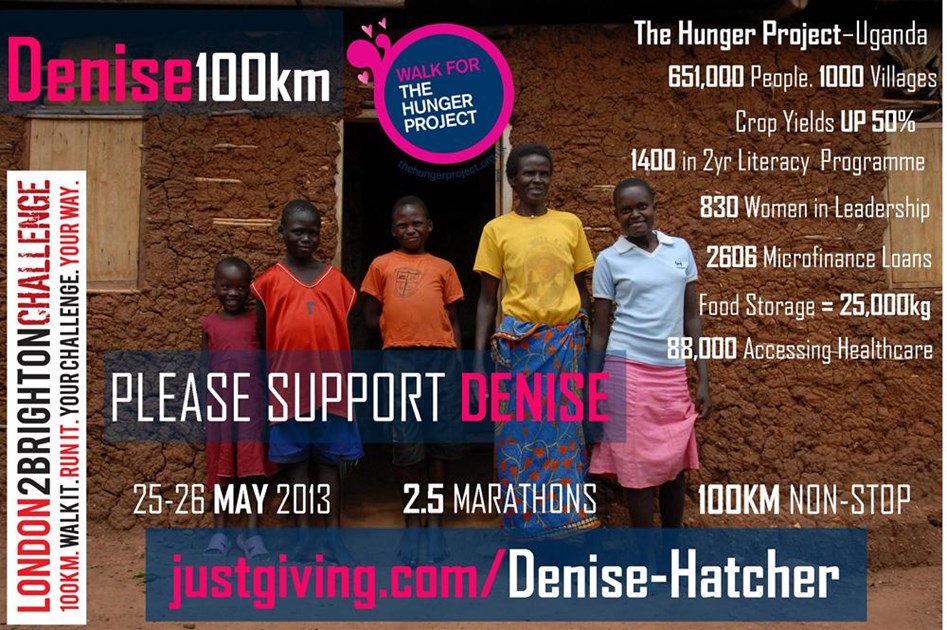 Denise Hatcher is fundraising for The Hunger Project Trust