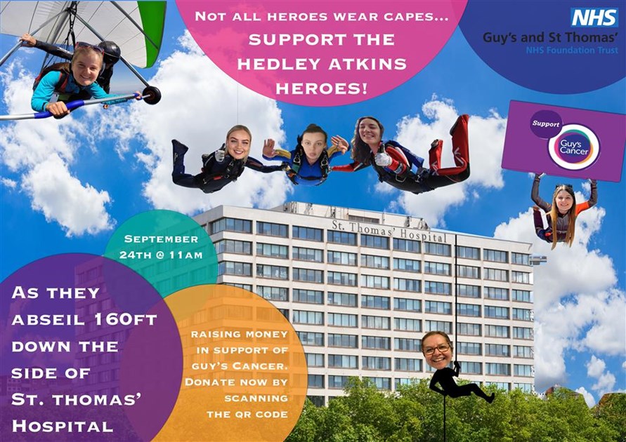 Hedley Atkins ward is fundraising for Guy's Cancer Charity