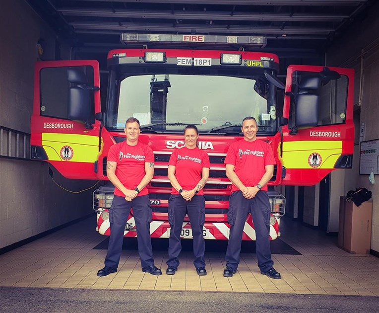 Desborough Fire Station is fundraising for The Fire Fighters Charity