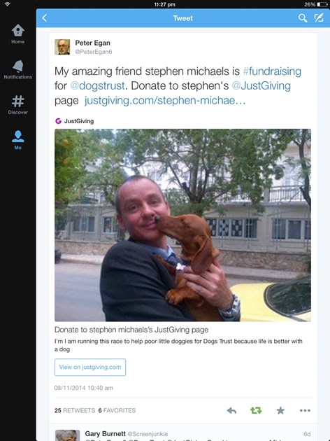 Stephen Michaels is fundraising for Dogs Trust