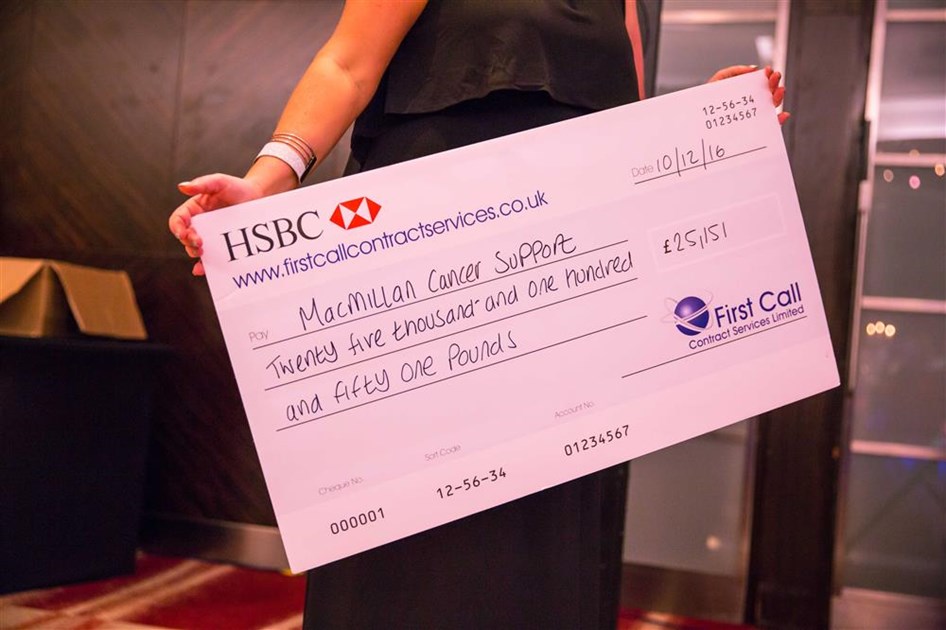 First Call Contract Services is fundraising for Macmillan Cancer Support