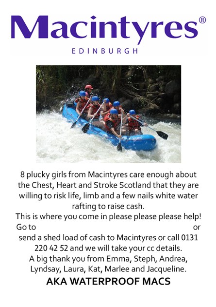 The girls Macintyres is fundraising for Chest Heart & Stroke Scotland