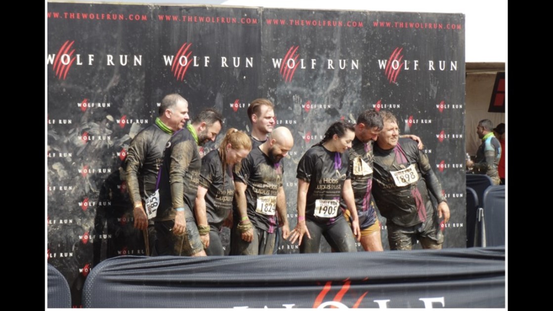 Finishing team Wolf run is fundraising for The Hibbs Lupus Trust
