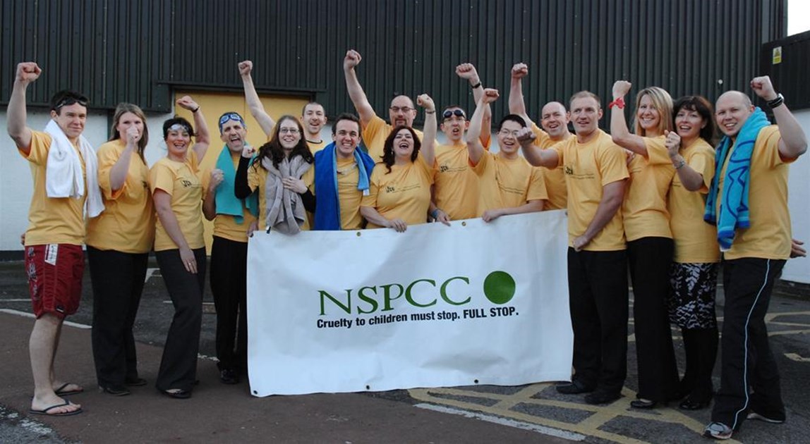 JCB NSPCC Channel Swim Team is fundraising for NSPCC