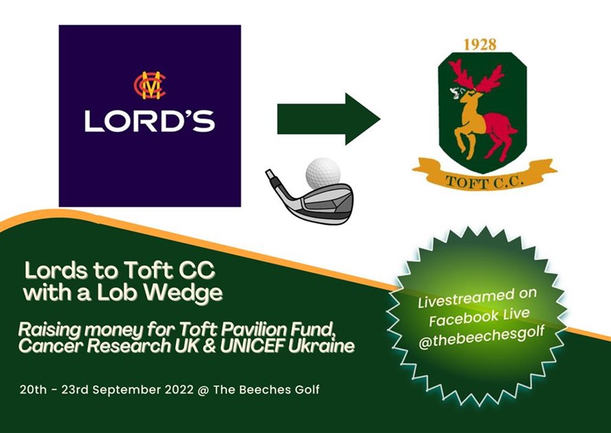 Joe Stanley is fundraising for Toft Cricket Club