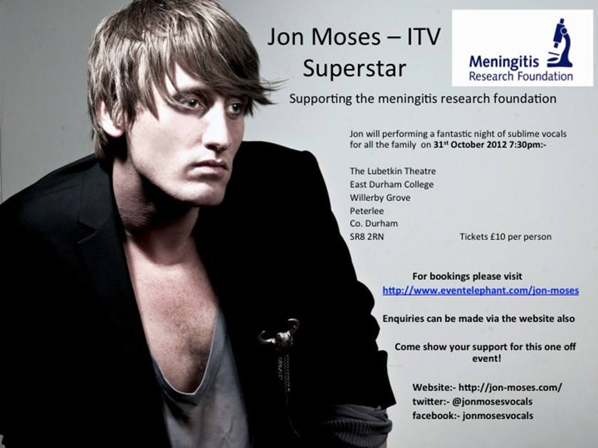 Jon Moses is fundraising for Meningitis Research Foundation