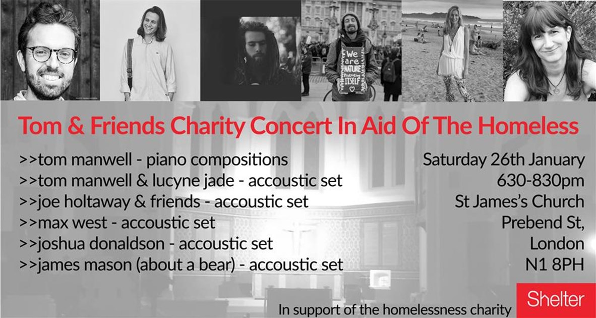 Tom Manwell is fundraising for Shelter