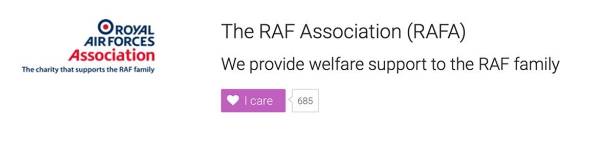 In Memory Of is fundraising for The RAF Association (RAFA)