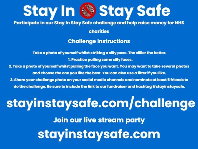 Stay In Stay Safe is fundraising for NHS Charities Together