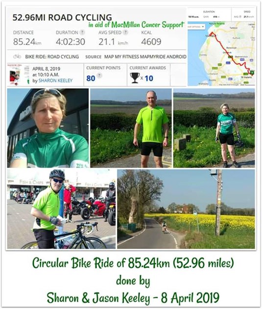 Sharon and Jason Keeley is fundraising for Macmillan Cancer Support