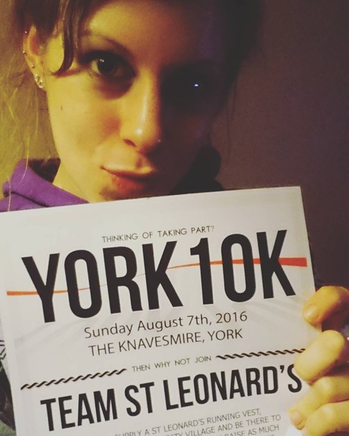 Emma Devlin is fundraising for St Leonard's Hospice, York