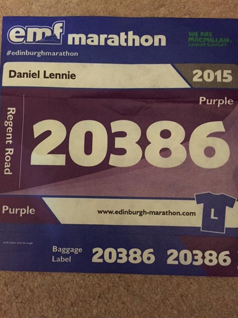 Daniel Lennie is fundraising for The Brain Tumour Charity