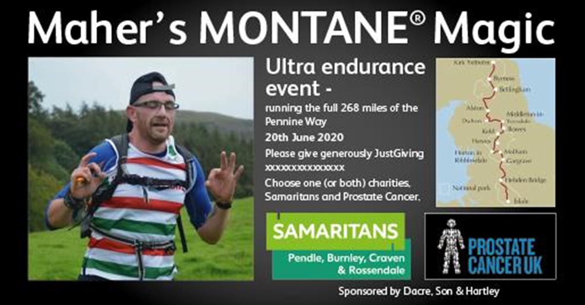 David Seaward is fundraising for Samaritans Pendle (Nelson)