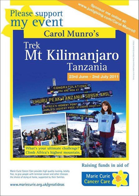Carol Munro is fundraising for Marie Curie