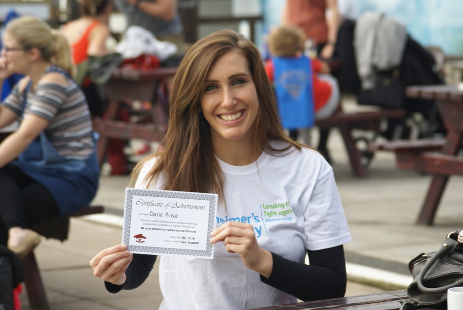 Carrie Prince is fundraising for Alzheimer's Society