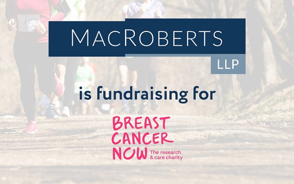 MacRoberts LLP is fundraising for Breast Cancer Now