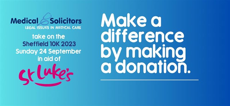 Medical Solicitors is fundraising for St Luke's - Sheffield's Hospice