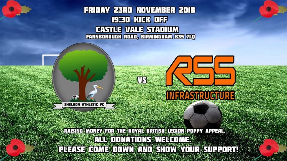 Sheldon Athletic FC is fundraising for The Royal British Legion