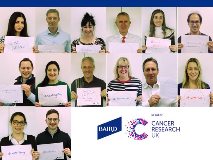 Baird Europe CIG is fundraising for Cancer Research UK
