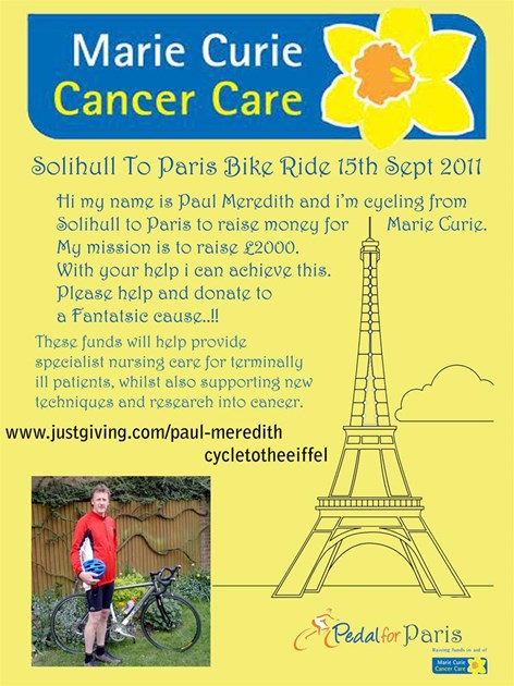 paul meredith is fundraising for Marie Curie