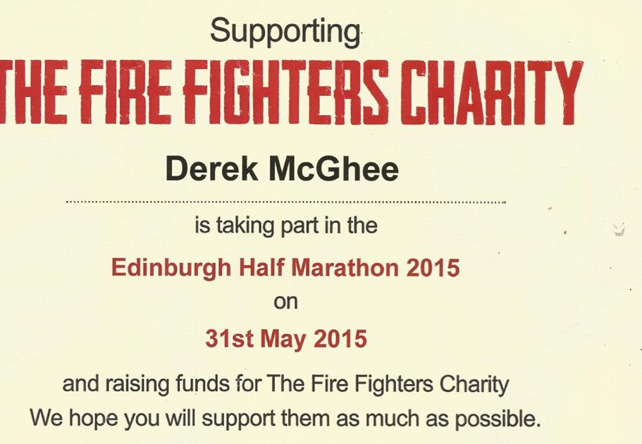 Derek Mcghee is fundraising for The Fire Fighters Charity