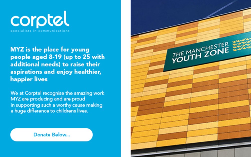 Corptel Giving Back is fundraising for Manchester Youth Zone