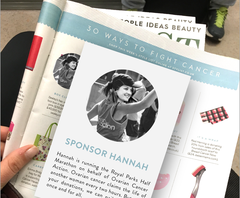 Hannah Bain is fundraising for Ovarian Cancer Action