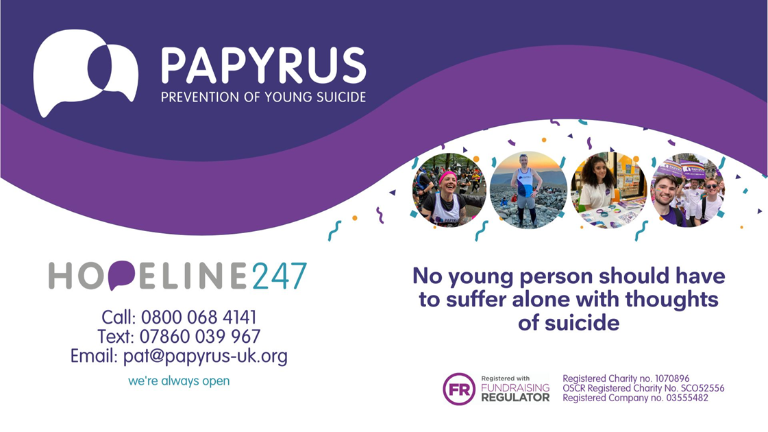 Archie ONeill is fundraising for PAPYRUS Prevention of Young Suicide