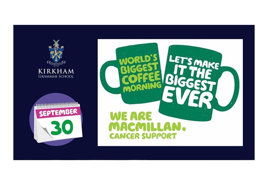Kirkham Grammar School is fundraising for Macmillan Cancer Support
