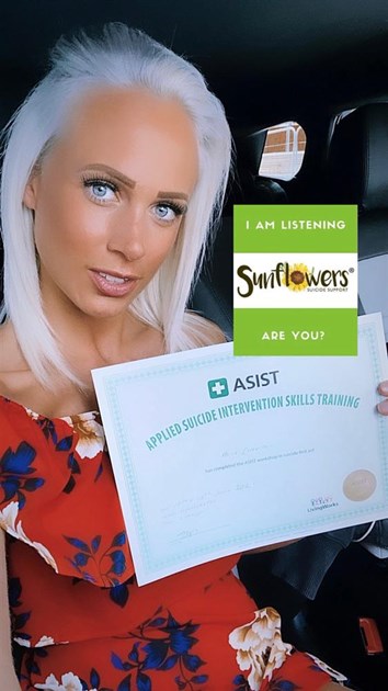 Alice Elderton is fundraising for Sunflowers Suicide Support Charity