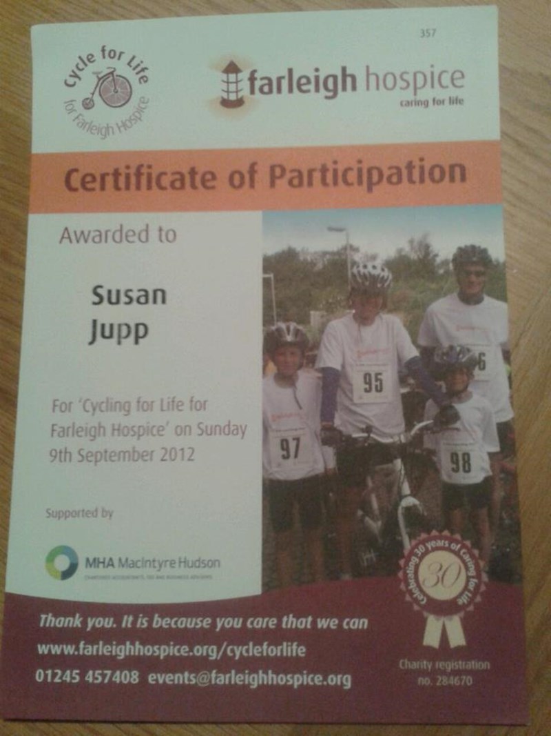 Ian Jupp is fundraising for Farleigh Hospice