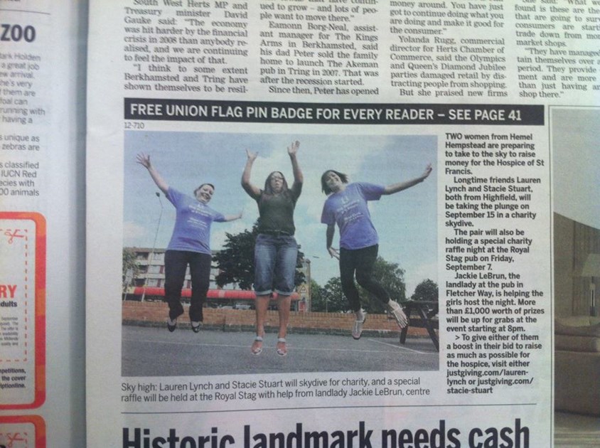 Stacie Stuart is fundraising for Hospice Of St Francis (Berkhamsted)