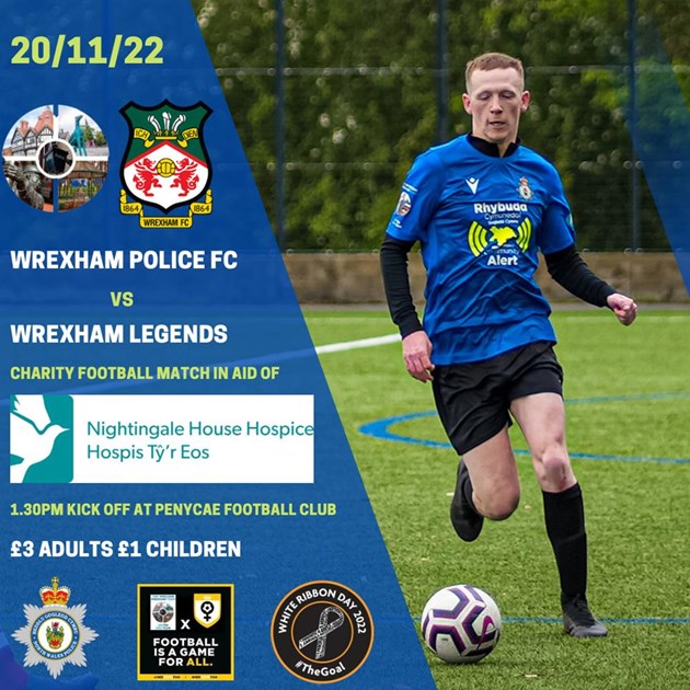 Wrexham Police FC is fundraising for Nightingale House Hospice